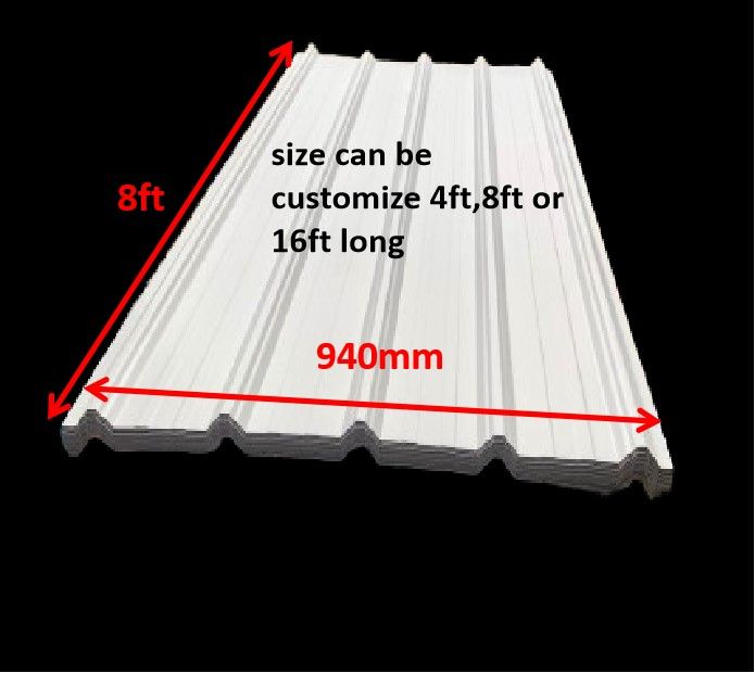 8FT UPVC THERMOPLASTIC ROOFING, RIB TYPE UPVC ROOF WHITE | Lazada PH