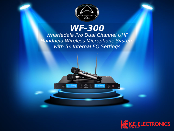 Wharfedale Pro WF-300 Dual Channel UHF Wireless Handheld Microphone ...