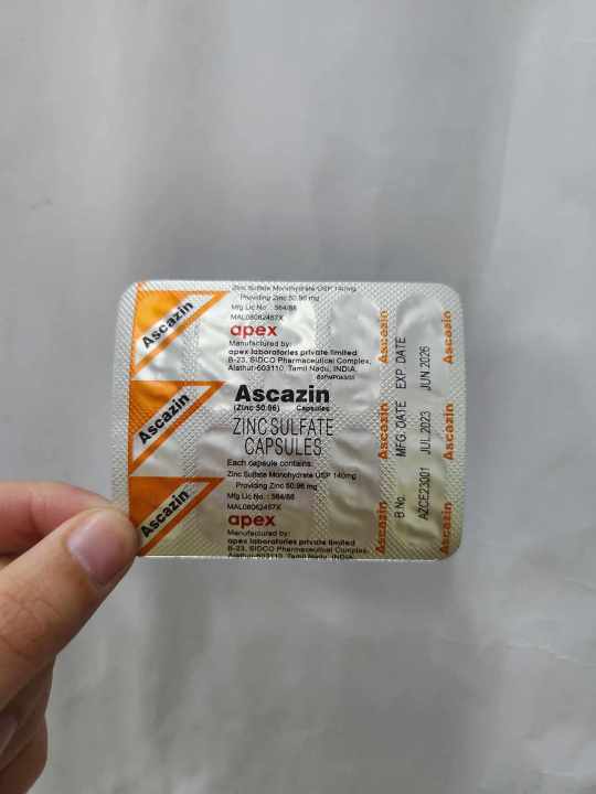 Apex Ascazin Zinc Sulphate Capsules 10'S/STP | Lazada