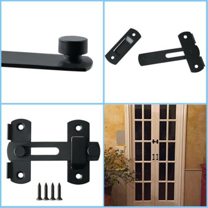 Matte Black Stainless Steel Gate Latches Flip Latch Safety Door Bolt ...