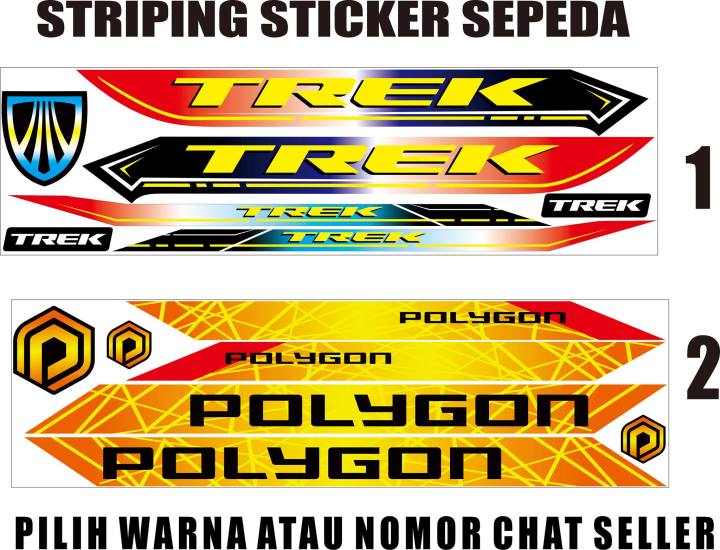 STICKER/DECAL STRIPING SEPEDA SPORT MOTIF STICKER BIKE VARIASI | Lazada ...