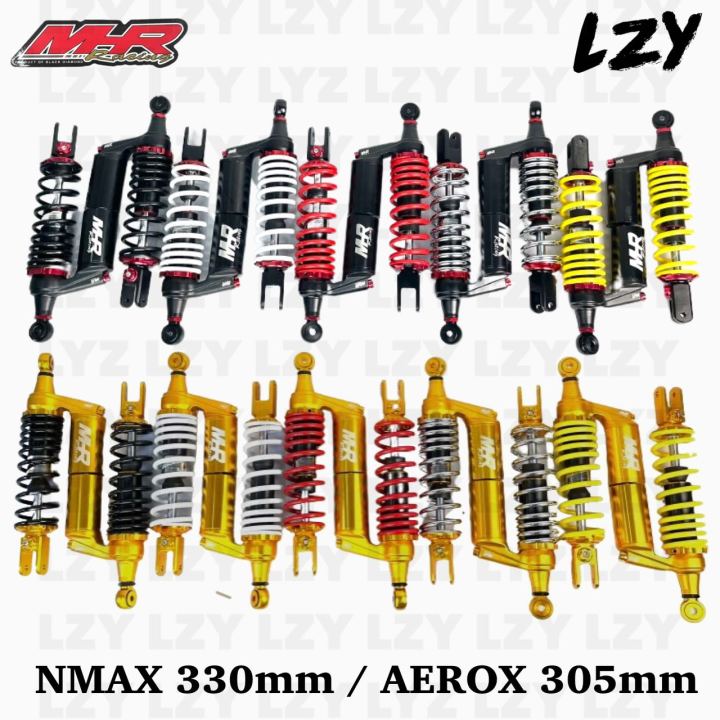 Set MHR Rear Shock Gas Absorber for Nmax 330mm / Aerox 305mm V1 & V2 ...