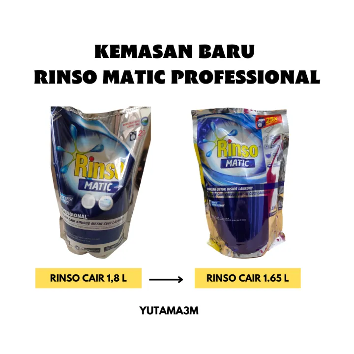 RINSO PROFESSIONAL DETERGENT CAIR MATIC 1.65 LITER | Lazada Indonesia
