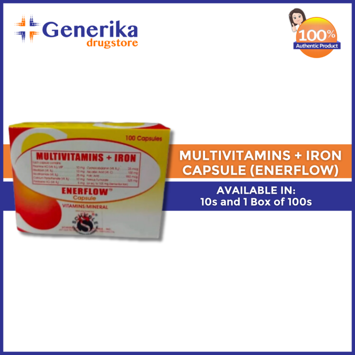 ENERFLOW MULTIVITAMINS + IRON CAPSULE | Lazada PH