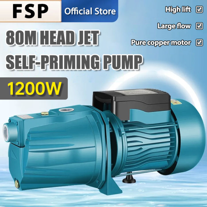 1200W Portable Electric Water Pump Heavy Duty Jet Pump 1HP 60L/Min ...