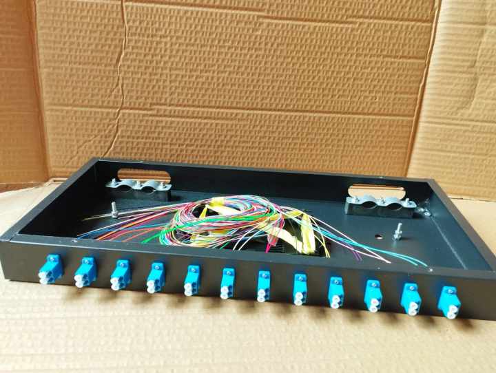 12 Port Fiber Patch Panel SC or LC Pigtail 1U Optical Fiber Terminal ...