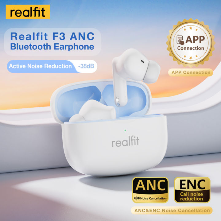 Realfit F3 ANC Bluetooth Earphone -38dB Noise Cancelling Tws Earbuds ...