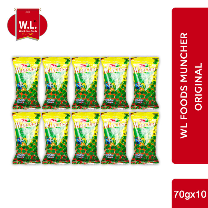 WL FOODS Muncher Orig 70g x 10's | Lazada PH
