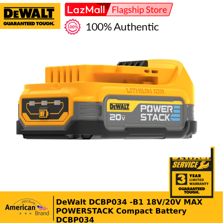 DeWalt DCBP034 -B1 18V/20V MAX POWERSTACK Compact Battery DCBP034 ...