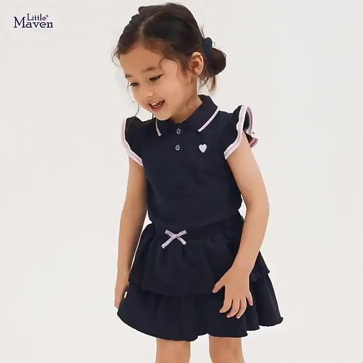 Little maven ชุดเด็กผู้หญิงชุดเด็กยุโรปและอเมริกาชุดกระโปรงสั้นเด็ก ...