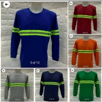 Reflectorized Long sleeve cotton assorted color for construction ...