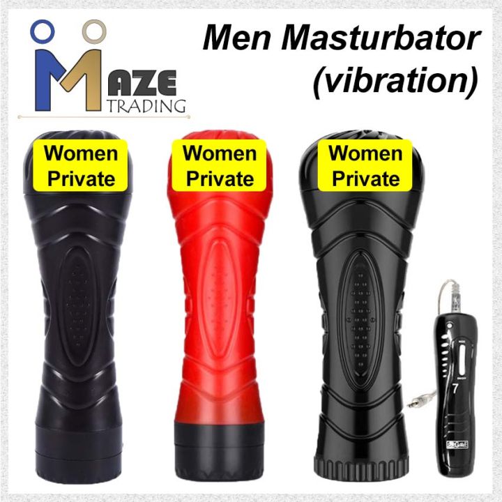 [MAZE TRADING] Men Masturbator Cup Vibrator Cup Sex Toy Alat Seks ...