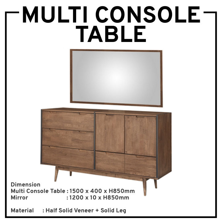 MULTI CONSOLE TABLE WITH MIRROR SIDEBOARD CABINET ENTRY WAY CABINET ...