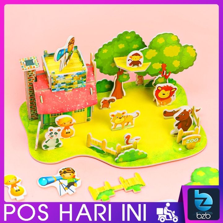 EASY ASSEMBLE 💥 Children 3D Paperboard Puzzle DIY Creative Fun Early ...