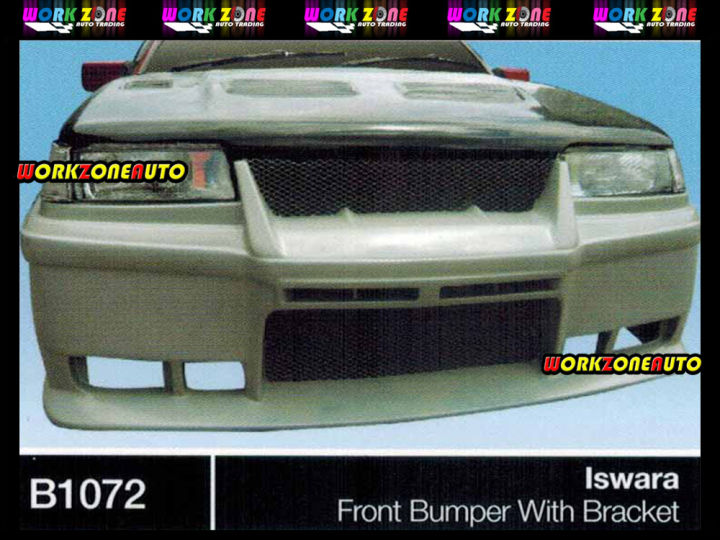 B1072 Proton Iswara Fiber Front Bumper With Bracket Body kit Bodykit | Lazada