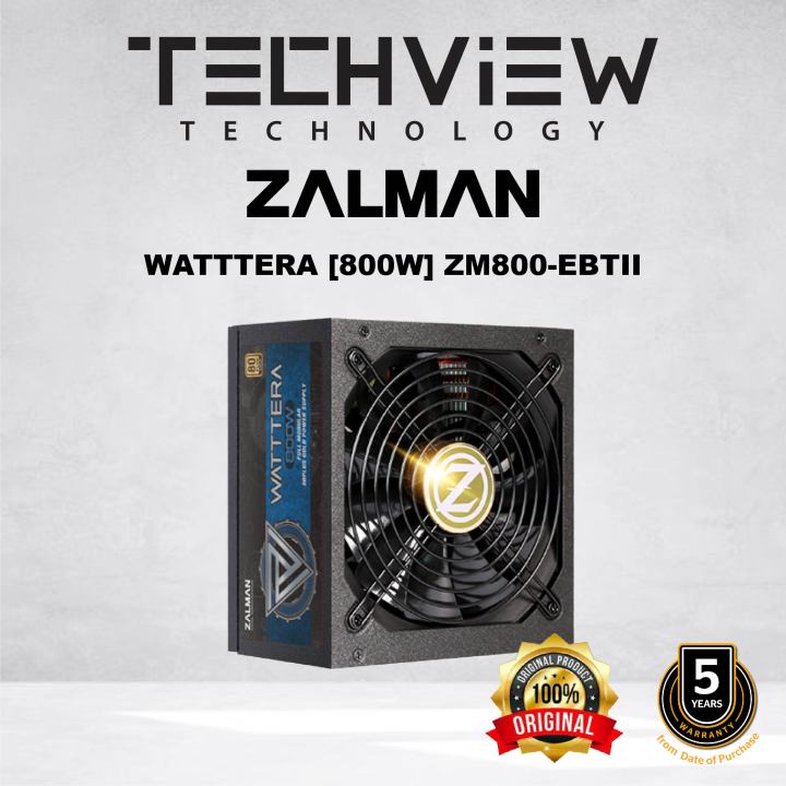 ZALMAN WATTTERA 800W 80+ GOLD FULL MODULAR PSU (ZM800-EBTII) | Lazada
