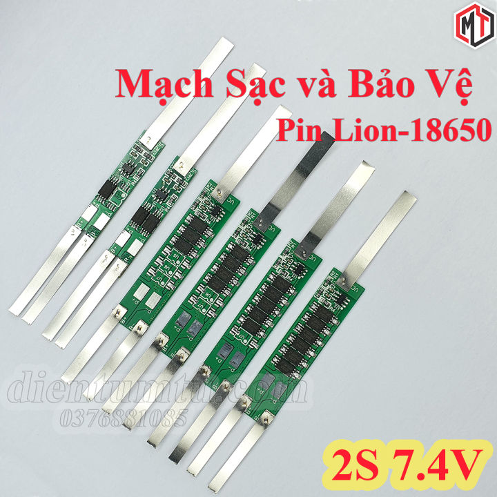 Mạch Sạc và Bảo Vệ Pin 2S 7.4V 2A - 9A dùng cho Pin Lithium - Li-ion ...