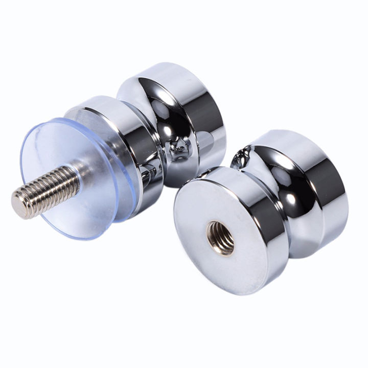Aluminum Alloy Door Handle 1.1" Dia Single Glass Door Knob Bathroom Shower Cabinet Handle W ...
