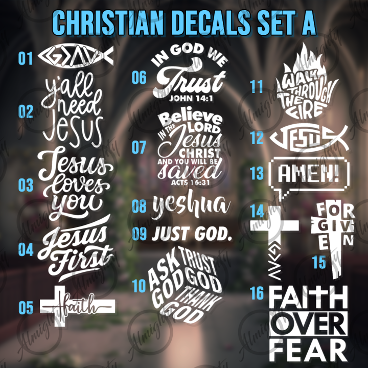 Christian Sticker Decals Set A | Lazada PH