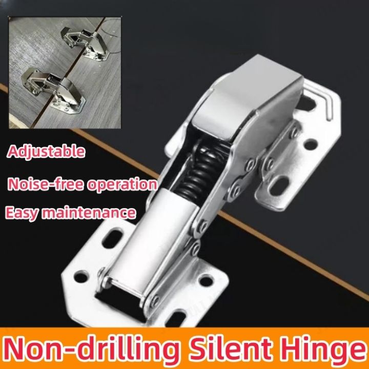 jiketai Non-drilling Silent Hinge Repair Kit Cabinet Soft-Closing Hinge ...