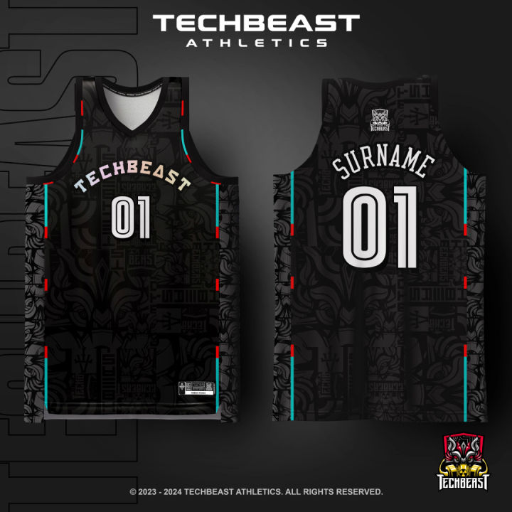 Kaizen Full Sublimation Basketball Jersey Techbeast ( CUSTOM NAME + NUMBER ) | Lazada PH