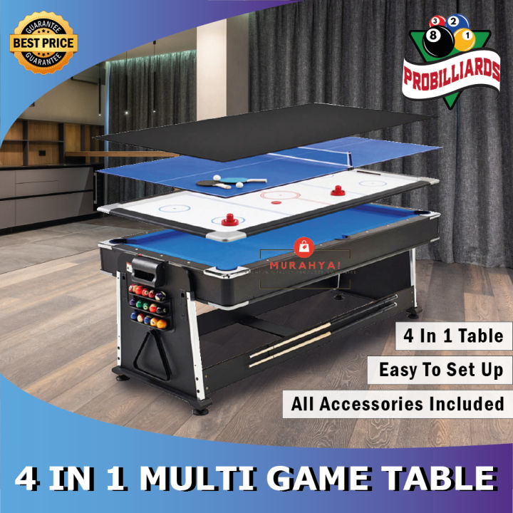Pool table 4 in 1 American pool table billiards snooker table set table ...