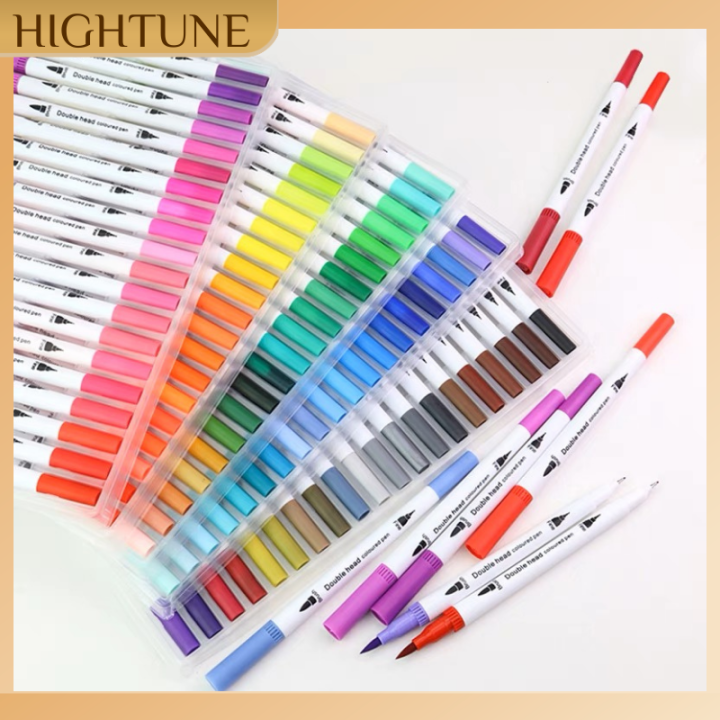 Hightune 12/24/36/48/60/80/100 Colors Watercolor Brush Pen Set Coloring ...