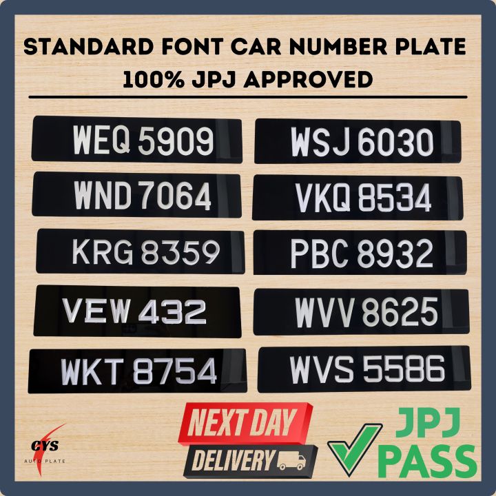 Plat Kereta JPJ Lulus/ Nombor Plat Kereta/ JPJ Approved Car Number ...