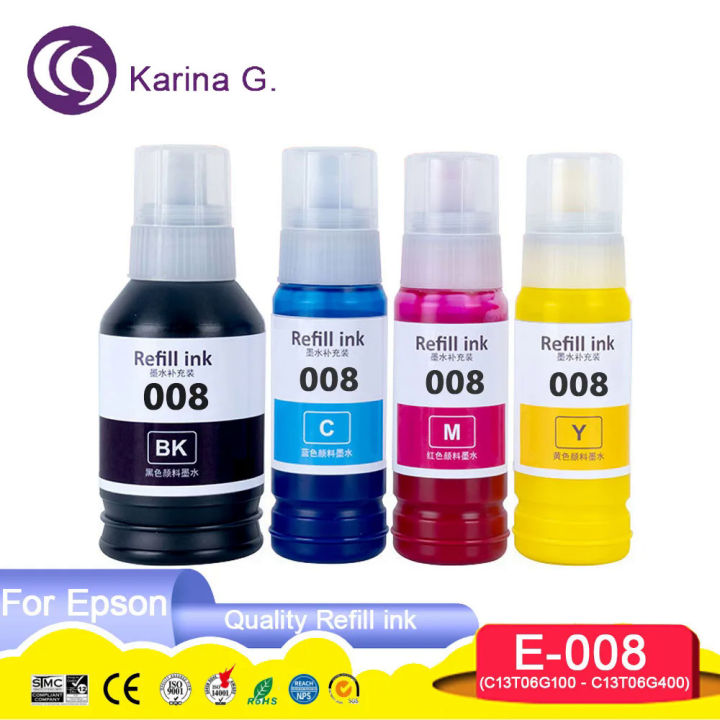 008 T06G Premium Color Compatible Water Based Bottle Refill Pigment Ink ...