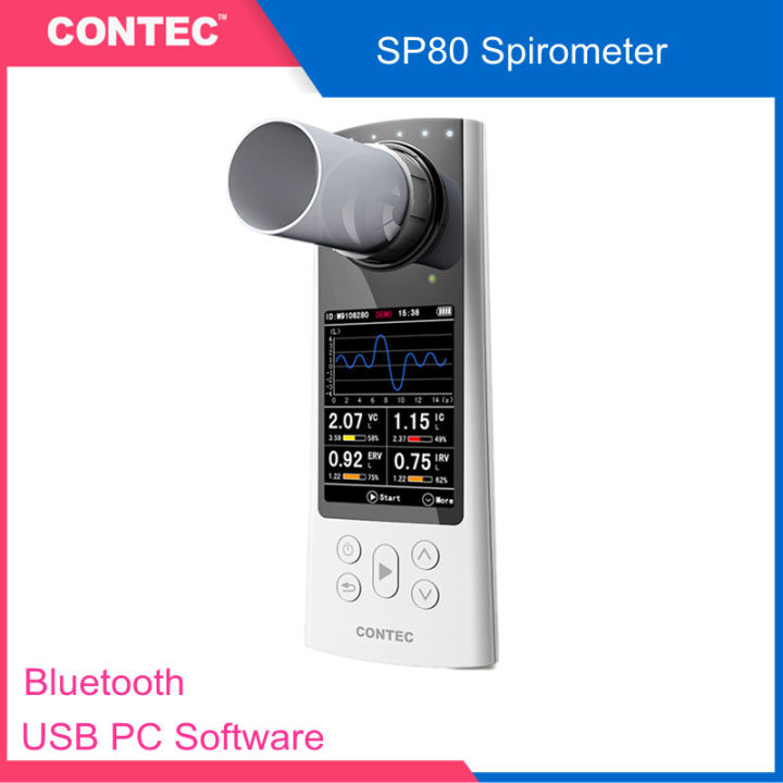 SP80B Color Display USB Portable Digital Spirometer Bluetooth Touch ...