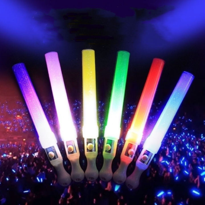 5 Colors Fluorescent Sticks LED Glow Stick Concert Cheering Tube ...