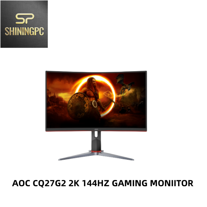 Real delivery AOC CQ27G2 27 INCH QHD 2K 144HZ 1MS CURVED Gaming Monitor FreeSync Premium HDR ...