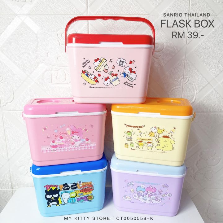 Sanrio Thailand Hello Kitty My Melody Pompompurin Flask Box Twin Star ...