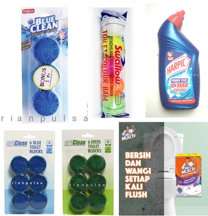 Dahlia Blue Clean sibiru Tablet Flush Kamper Bola Pembersih Kloset ...