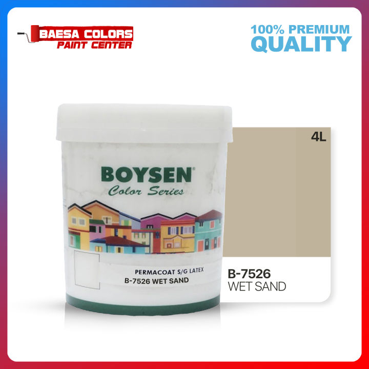 BOYSEN B-7526 WET SAND SEMI GLOSS LATEX 4L | Lazada PH