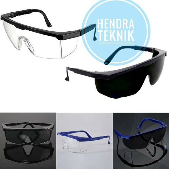 Kacamata Savety Glasses Clear Dark Kacamata Grinda Bening Kerja Las Pelindung Mata Savety