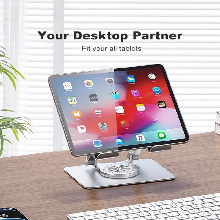 tablet Stand, Swivel Tablet Stand With 360 Rotating Base, Adjustable ...