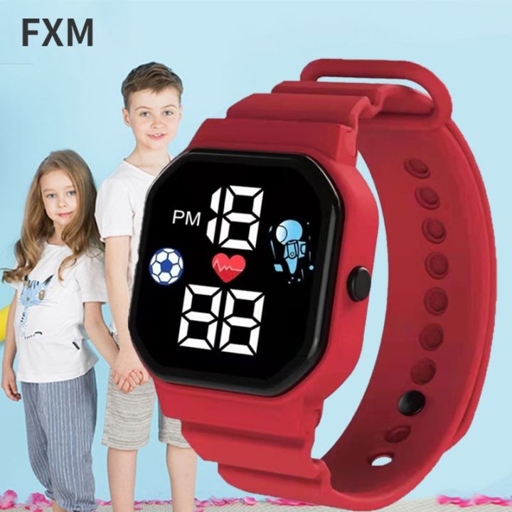 POSHI Cute Pattern Digital Watch For Kids Children Watches For Boys ...