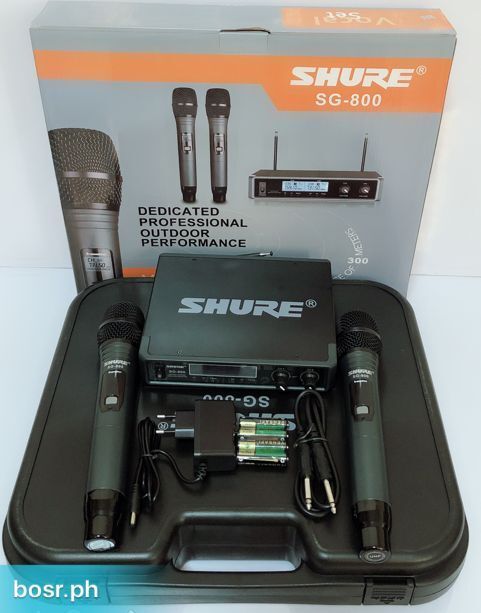 Shure SG-800 2 Channel UHF Professional Wireless Microphone System with ...