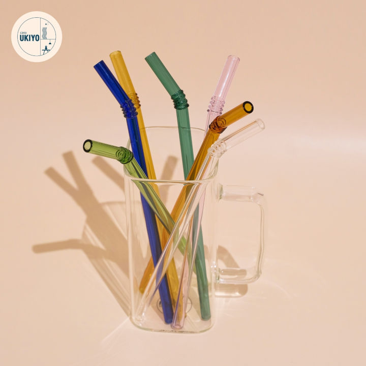 NOMU Glass Straw - Aesthetic, Reusable, Sustainable, Modern, Bent ...