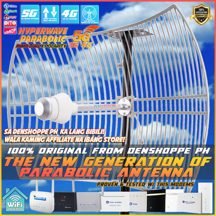 Parabolic Grid Antenna HyperWave MiMo Dual Polarity 2x30dBi [60dBi] 5G ...
