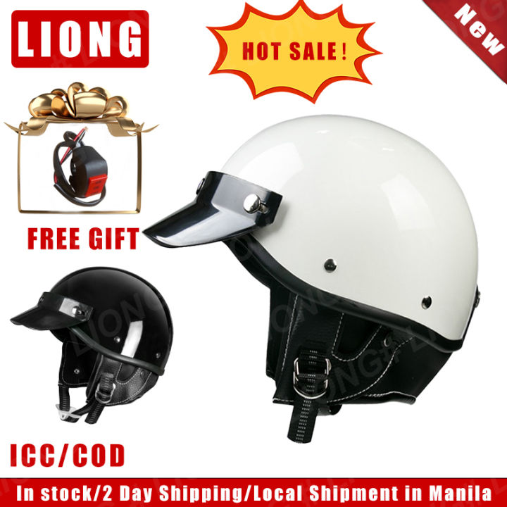 Classic Helmet Vintage Retro Motorcycle Helmet Half face Helmet with ...