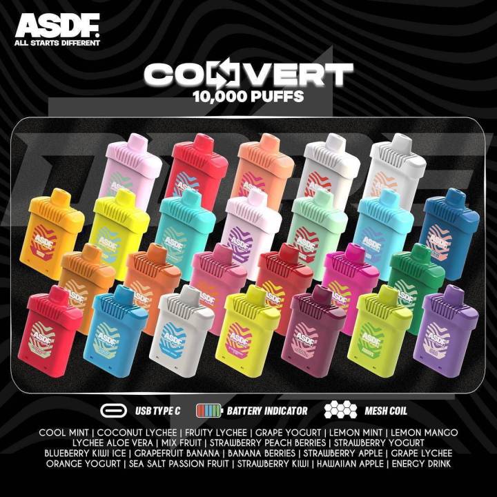 ASDF CONVERT PREFILLED 10000 Puffs Cartridge 10k | Lazada