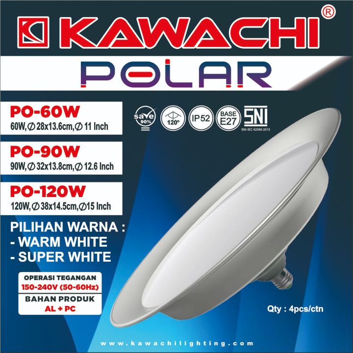Lampu Industri Fitting E27 / Lampu Led Ufo/ Lampu Led Polar 120 WATT PO ...