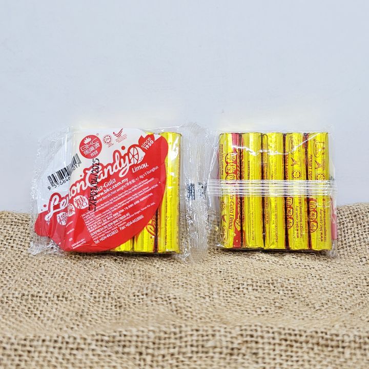Classic Lemon Tablets Candy (1 Packet x 5 Sticks) 柠檬饼糖 HALAL 檸檬餅糖 Gula ...