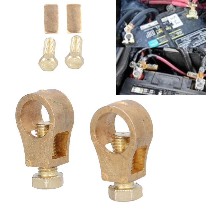 Pure Copper Battery Terminal Positive Negative Wire Connector Clamp ...