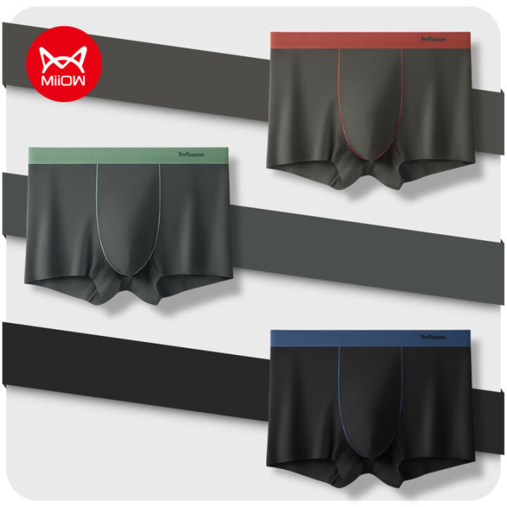 MiiOW 3Pcs Red Modal Men's Panties Boxers Shorts Underpants Lucky ...