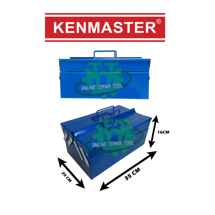 Kenmaster Tool Box Besi 2 Susun Kotak perkakas Ukuran 35 x 20 x 16 cm ...