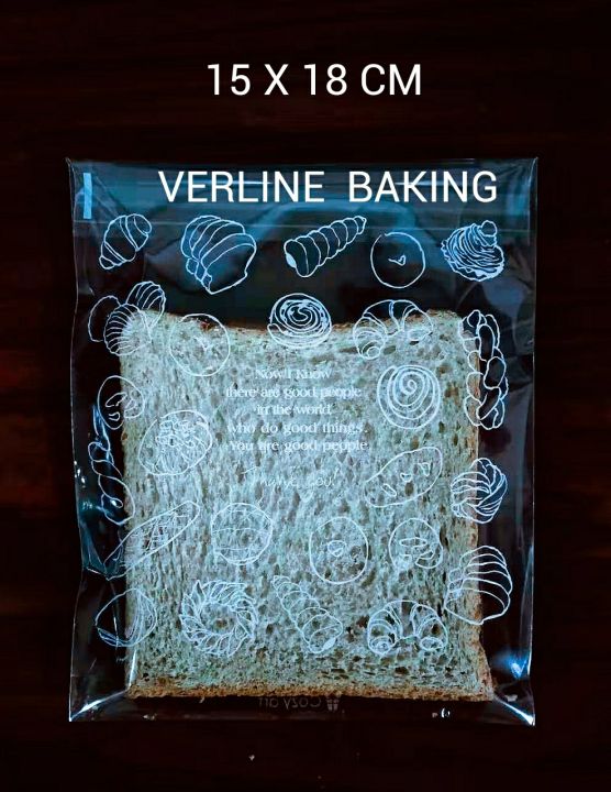 50 PCS PLASTIK KEMASAN KUE PLASTIK ROTI PLASTIK ROTI TAWAR 15X18 CM ...