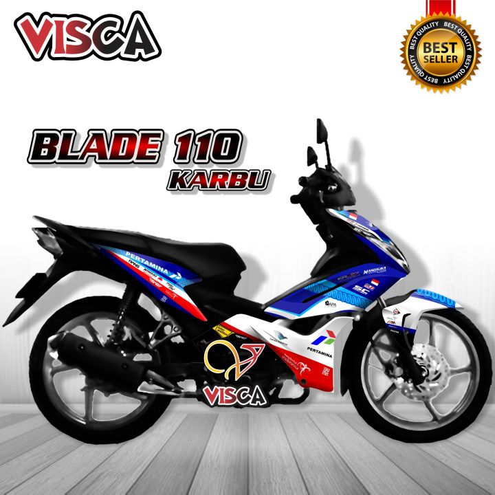 Decal Blade 110 Old Full Body Stiker Motor Blade 110 Full Body Striping ...